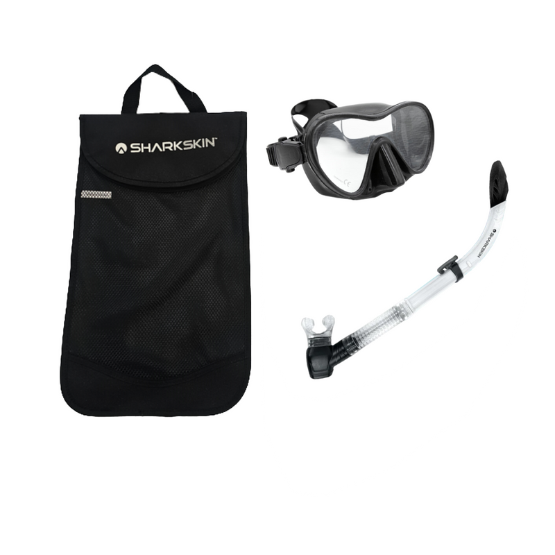 SHARKSKIN ADULT MASK & COMFORT SNORKEL SET WITH MESH BAG – Sharkskin ...