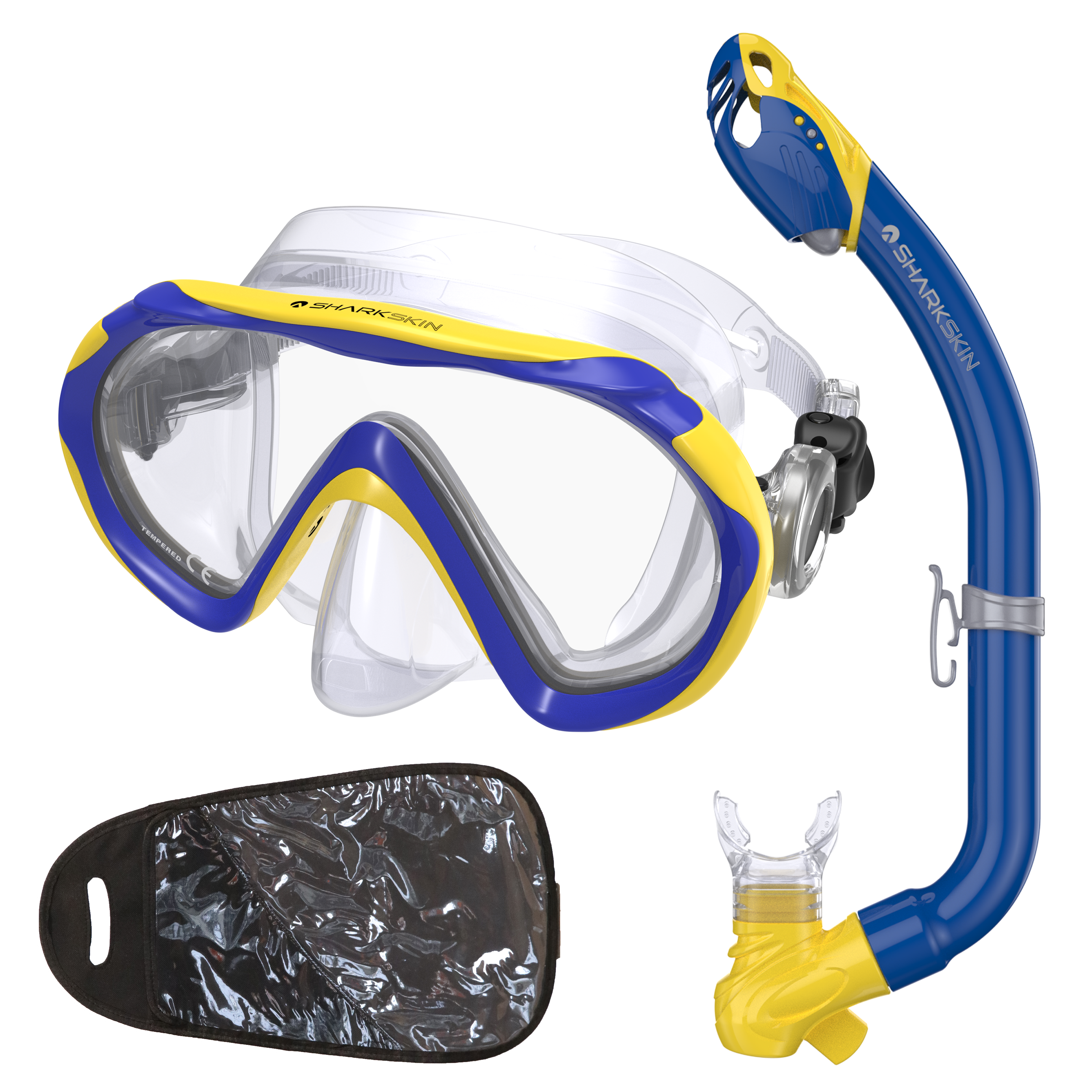 SHARKSKIN JUNIOR MASK & DRY SNORKEL SET WITH MESH BAG – Sharkskin New ...